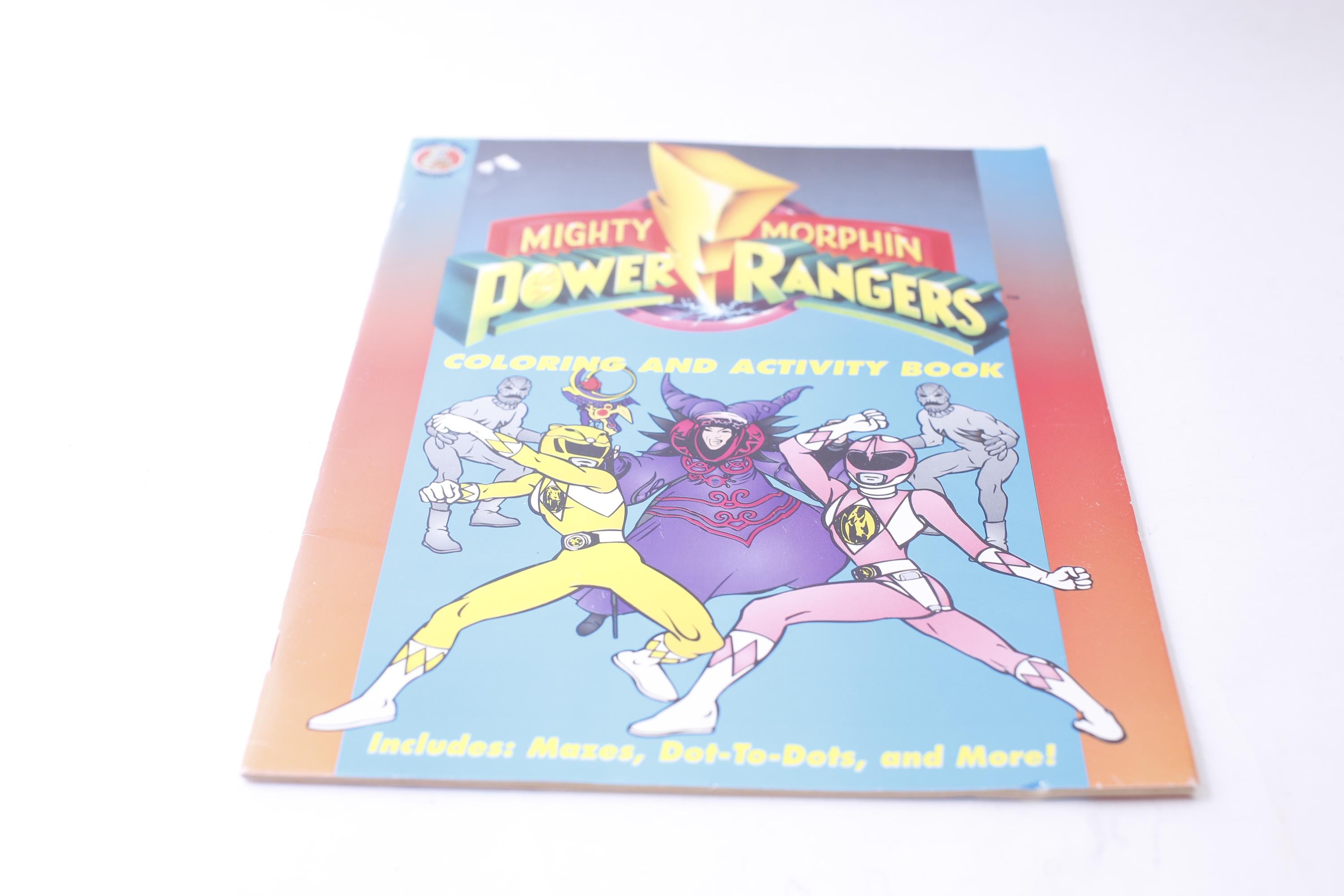 Uncolored Mighty Morphin Power Rangers, Coloring and Activity Book ...