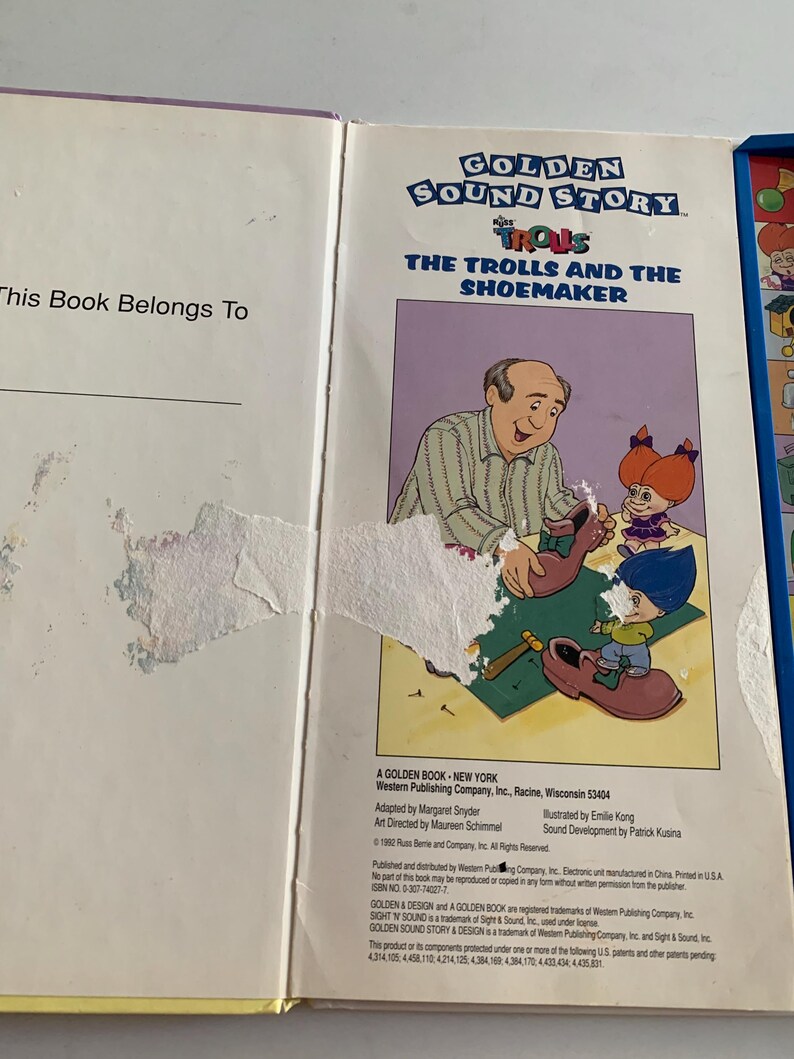 The Trolls and the Shoemaker, Golden Sound Story, Picture Book, Touch ...