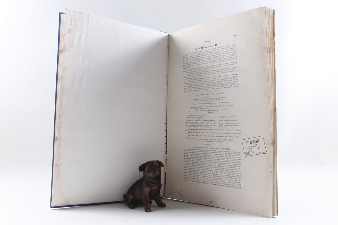 Rare, Antique, Genealogical Book, Hunloke, History, Hardcover ...