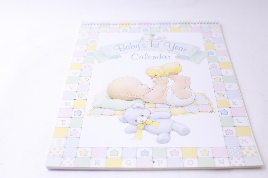 Baby's 1st Year Wall Calendar, Health Record, Birth Official Record ...