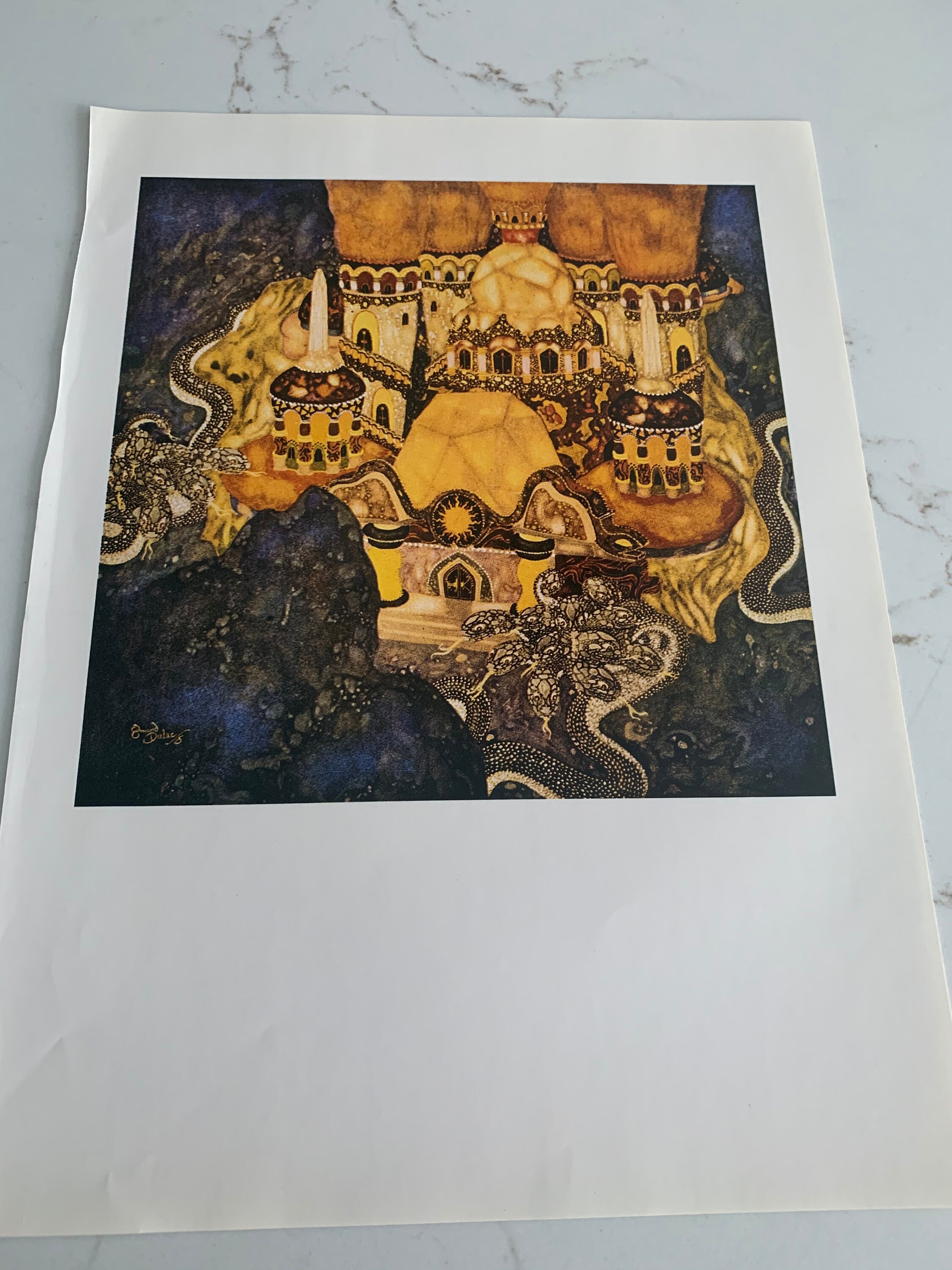 The Story of Bashtchelik, Palace, Dragon King, Edmund Dulac, Hodder ...