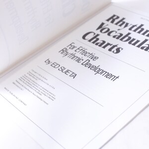 Rhythm Vocabulary Charts, for Effective Rhythmic Development, Book One ...
