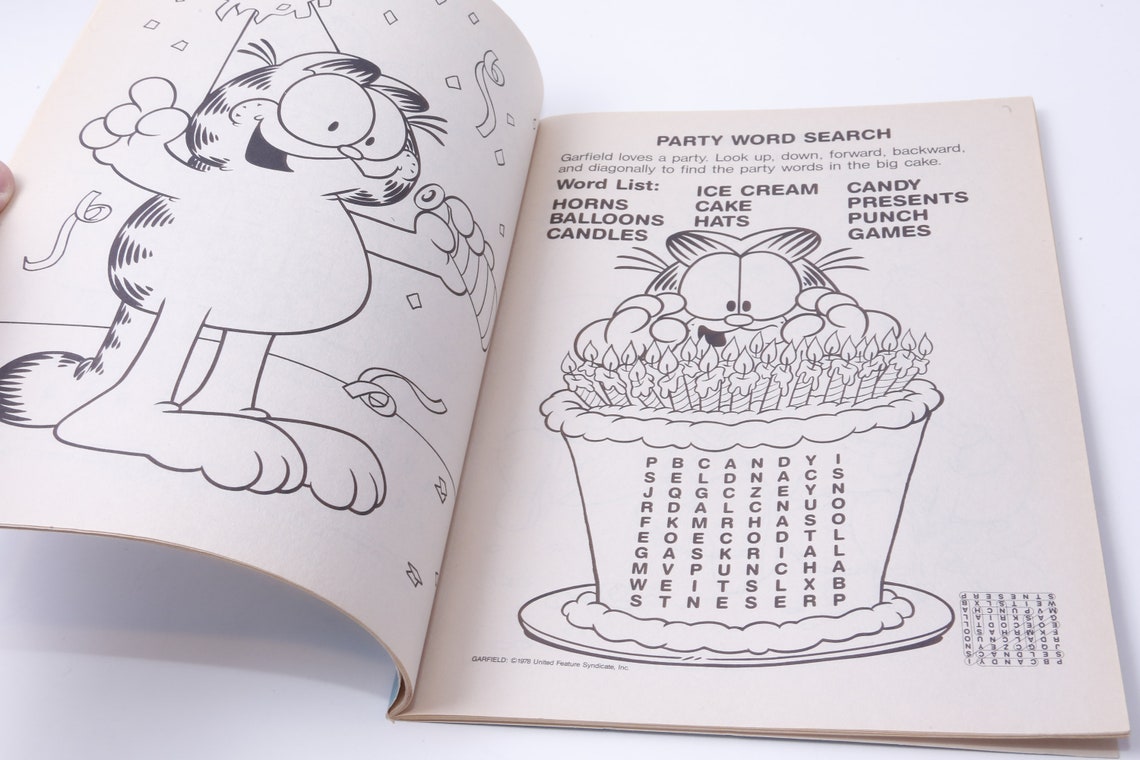 Garfield A Color Activity Book Golden UFS 1991 Vintage - Etsy