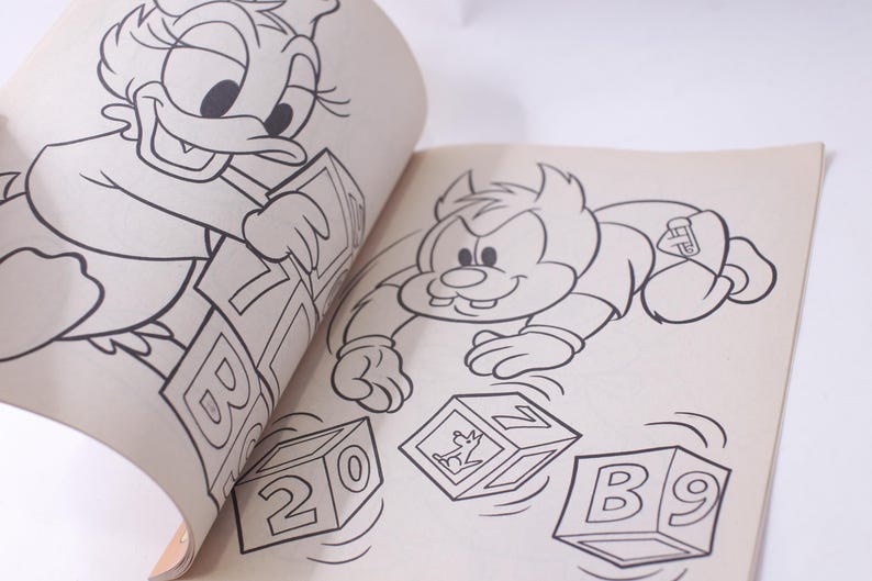 Disney Babies, Uncolored Trace & Color, Coloring Book, 1986, Golden ...