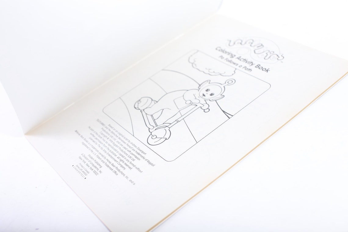 Teletubbies, Po Follows a Path, Coloring Activity Book, 1998, Ragdoll ...