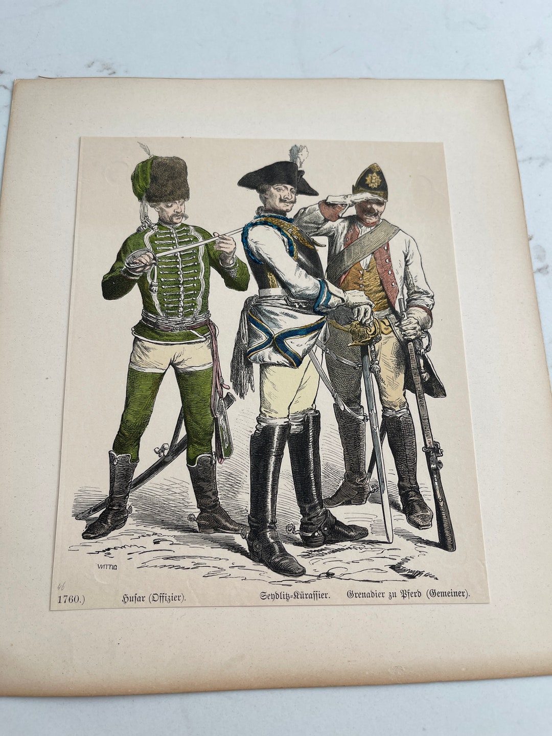 Officer of Hussars, Cuirassier, Mounted Grenadier, Prussia, 1760 ...