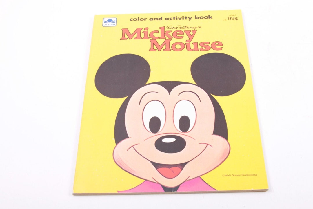 Mickey Mouse, Color and Activity Book, Vintage, Activity Book for ...