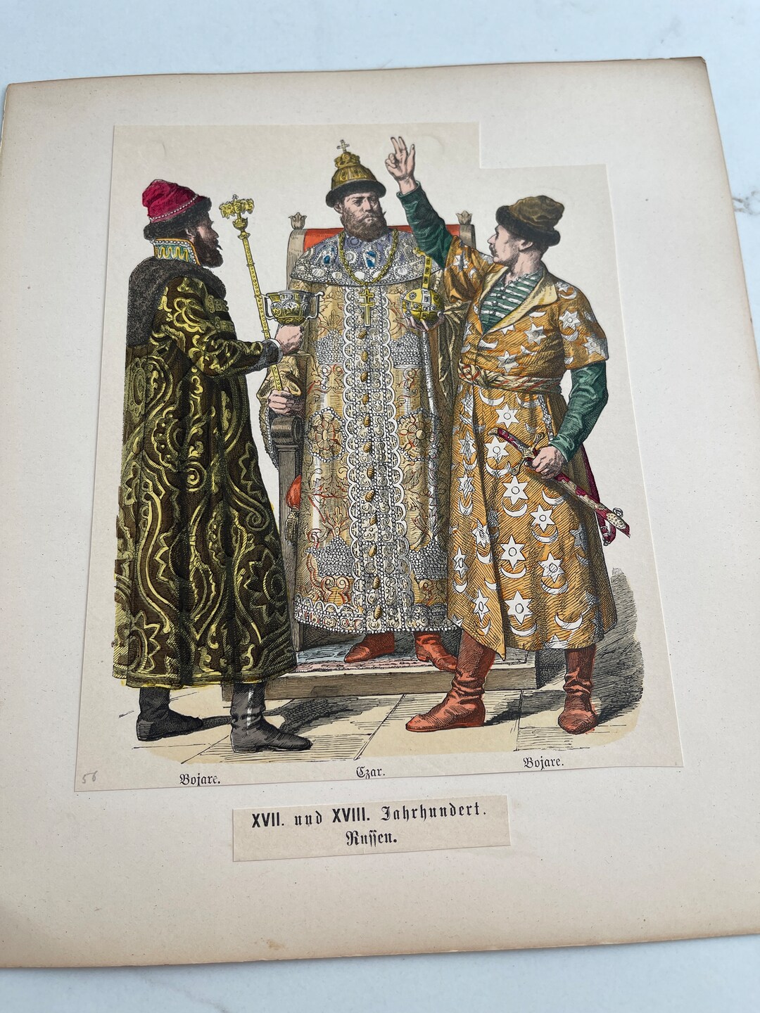 Tsar With Two Boyars, Russia, 17-18th Century, History of Costumes, Zur ...