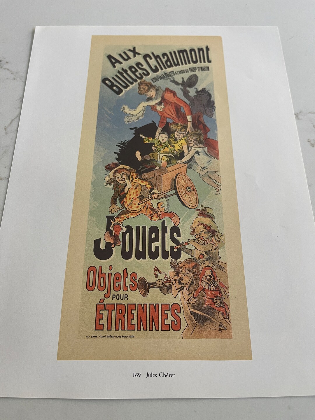 French Belle Époque Poster, Aux Buttes Chaumont Artwork by Jules Chéret ...