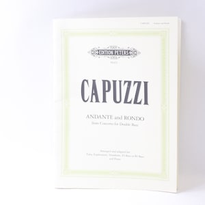 Capuzzi, Andante and Rondo From Concerto for Double Bass, Sheet Music, 1967, Peters Edition ...