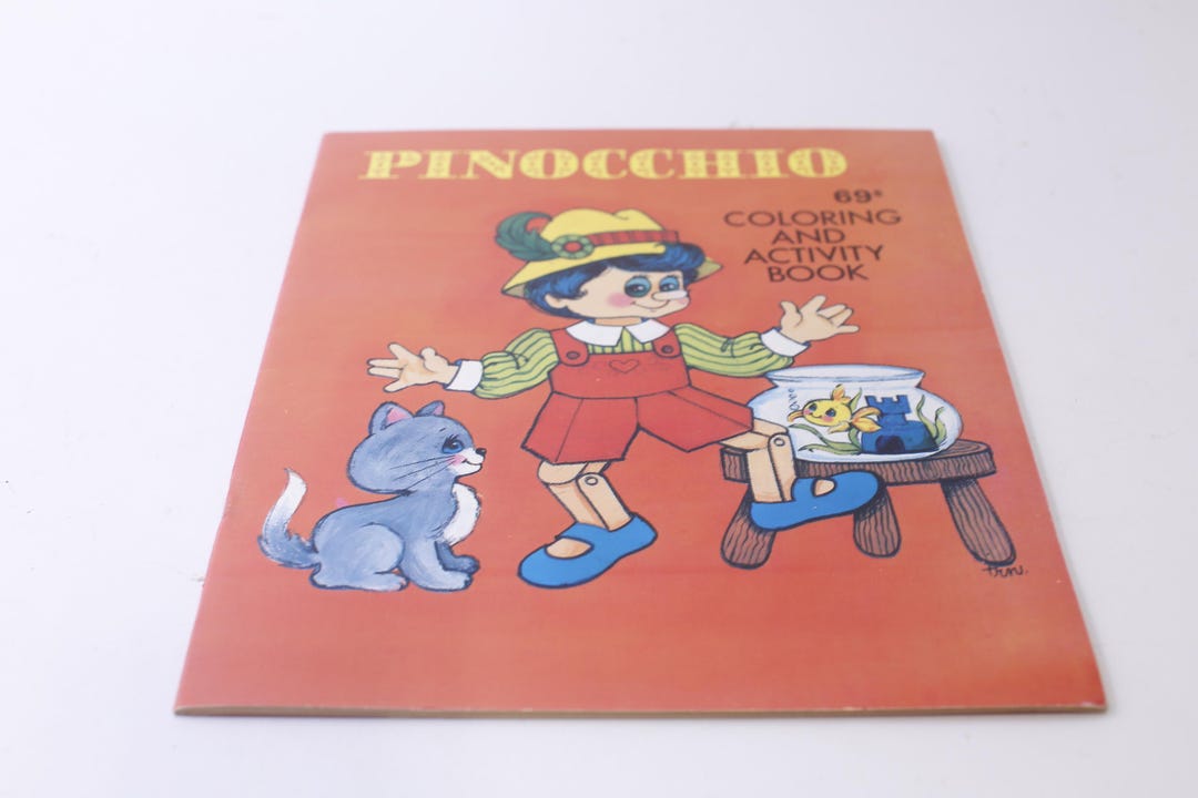 Pinocchio, Coloring and Activity Book, 1988, Landoll, Paperback, Carlo ...