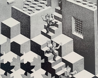 Escher Cycle Print - Etsy
