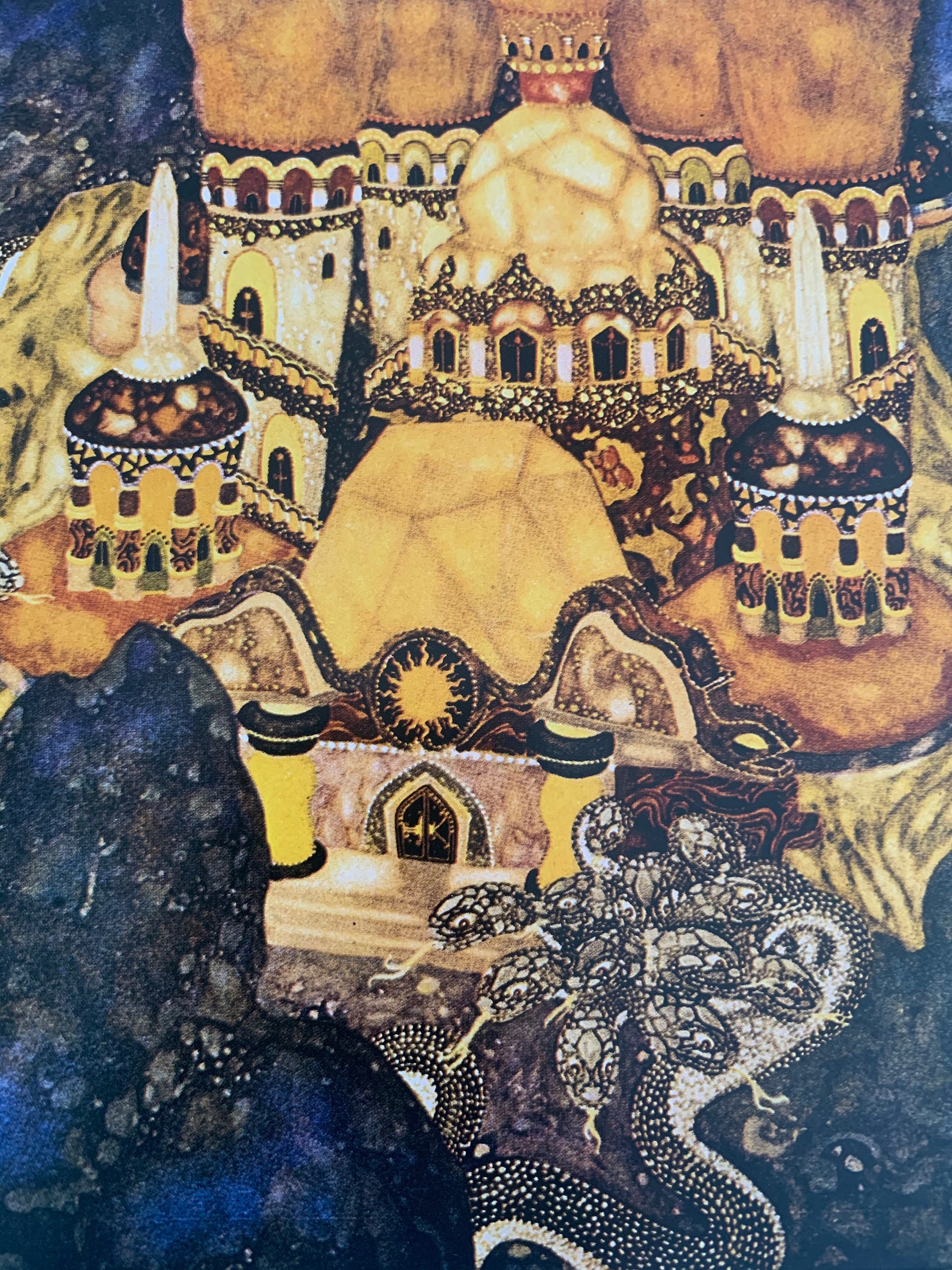 The Story of Bashtchelik, Palace, Dragon King, Edmund Dulac, Hodder ...