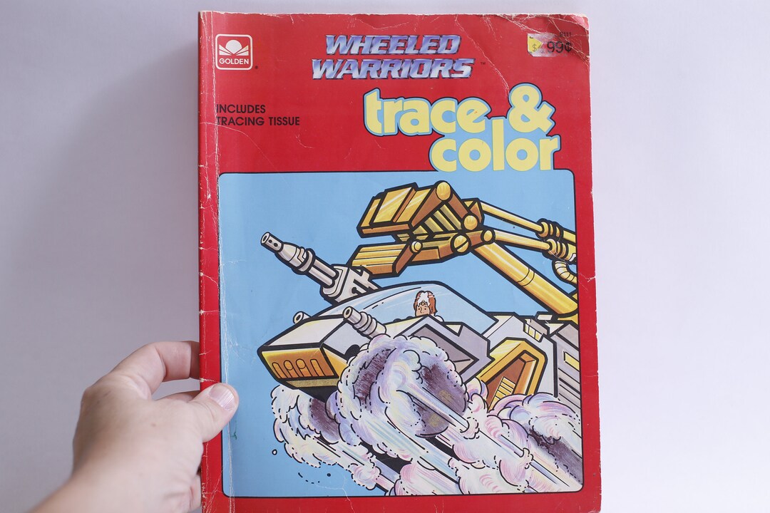 Wheeled Warriors, Trace & Color, Golden, Coloring Book, 1985, Mattel ...