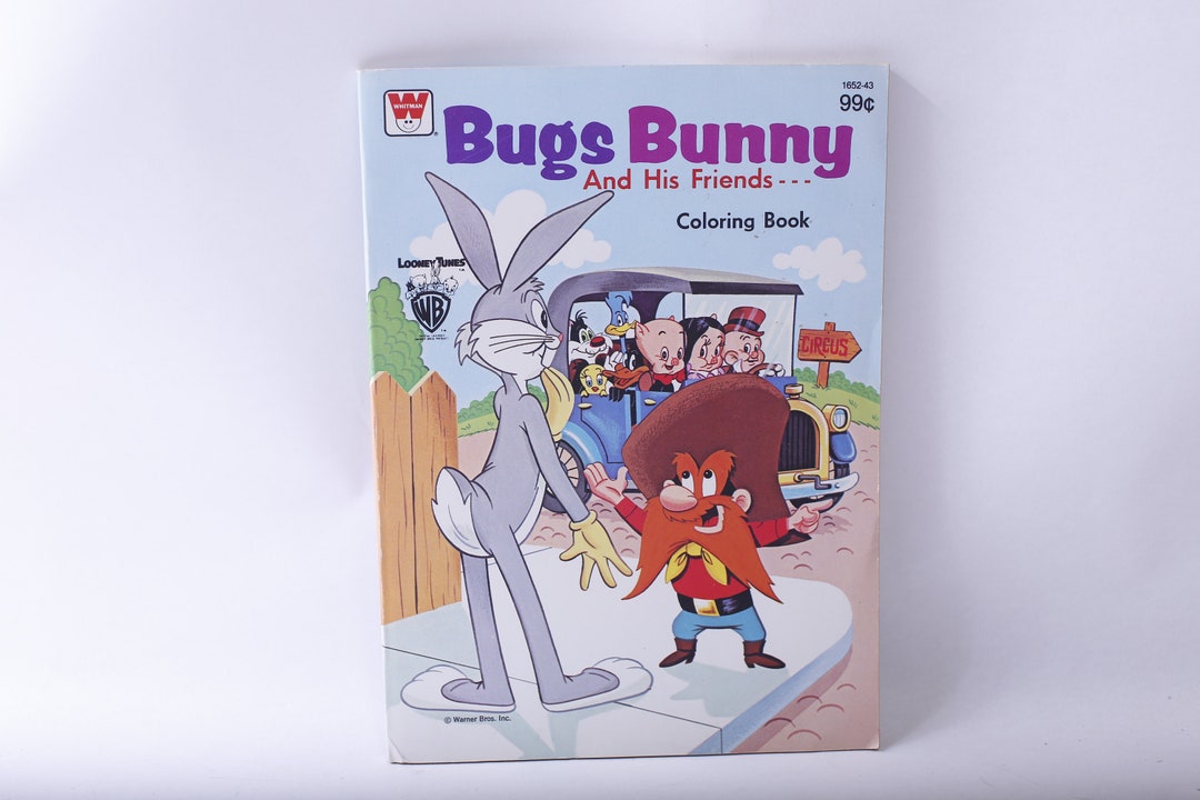 Uncolored Bugs Bunny and His Friends, Coloring Book, 1977, Whitman ...