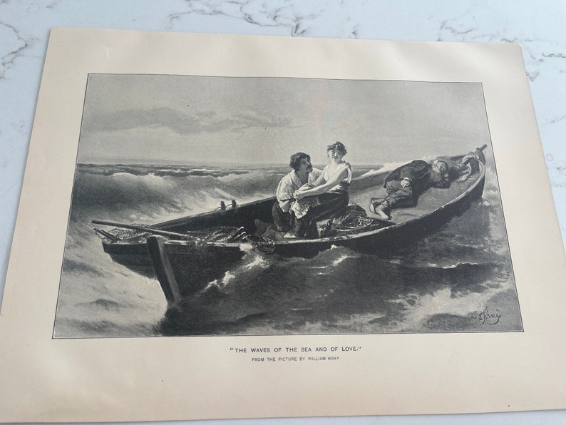 The Waves of the Sea and Love, William Kray, Couple in a Boat, Book ...