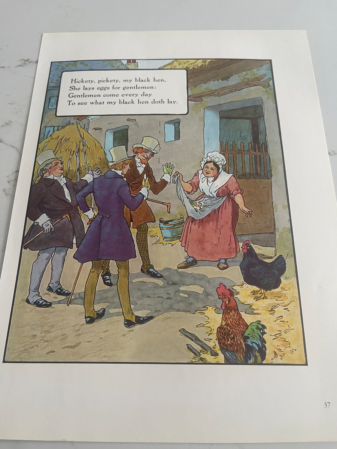 Hickety Pickety My Black Hen, Frederick Richardson, Illustration ...