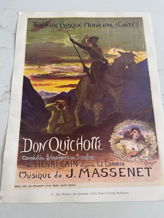 Jules Massenet Don Quichotte 1910 Poster by Georges - Etsy