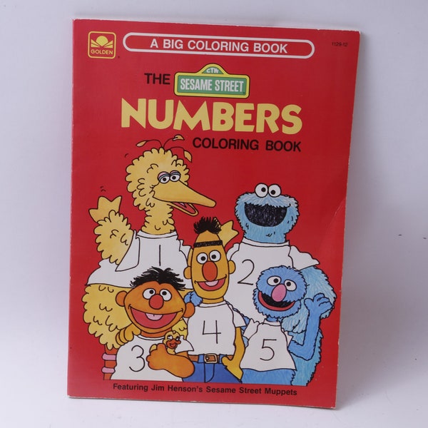 Sesame Birthday Coloring Book - Etsy