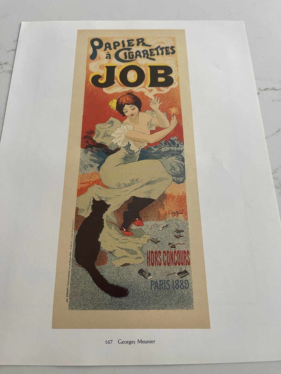 French Tobacco Paper Poster, Papier à Cigarettes Job Artwork by Georges ...
