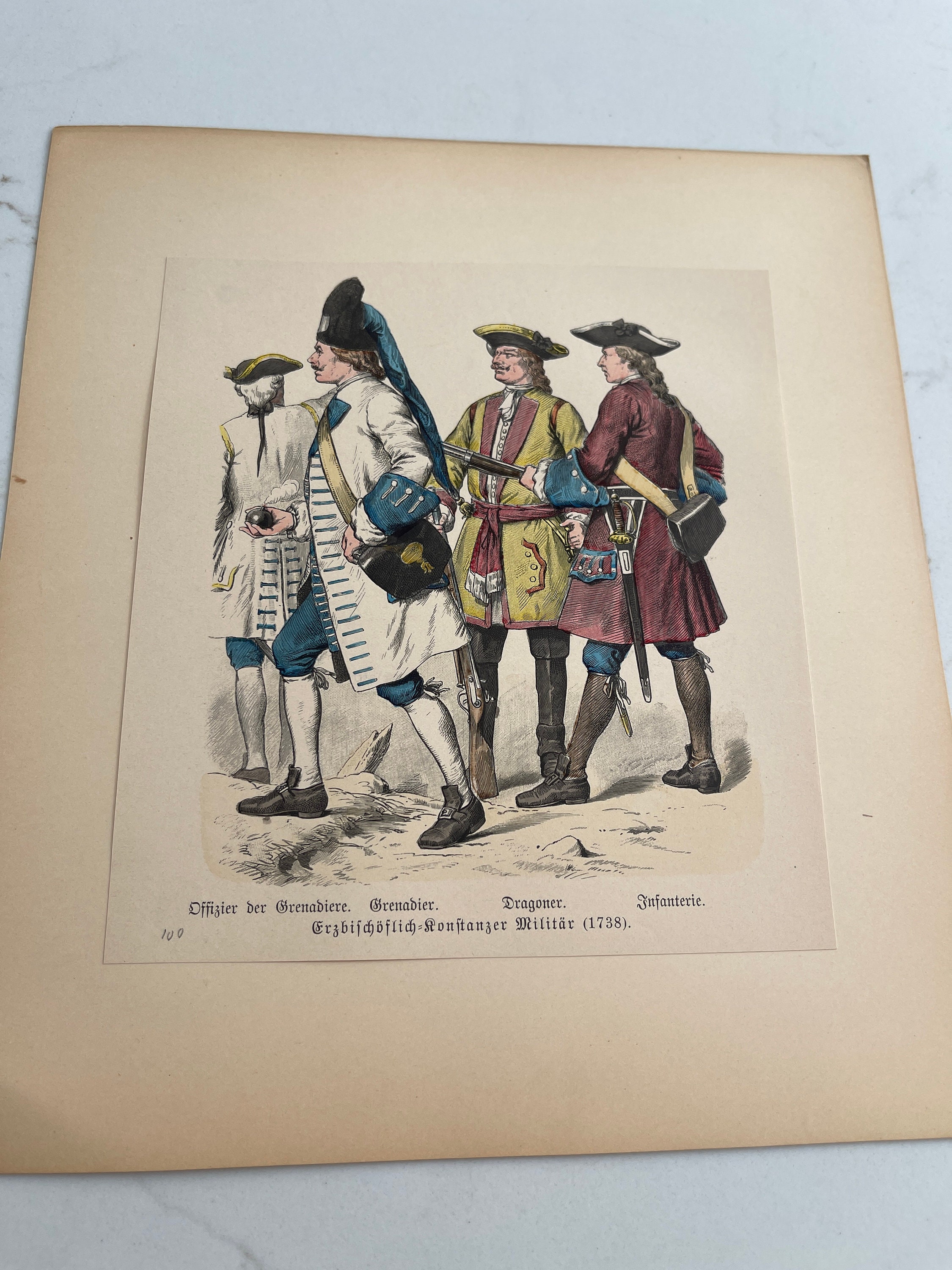 Officer, Grenadier, Dragoon, Infantryman, Army of the Archbishop, 1738 ...