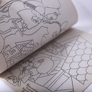 Uncolored Mother Goose, Trace and Color Book, 1980, Whitman, Children ...