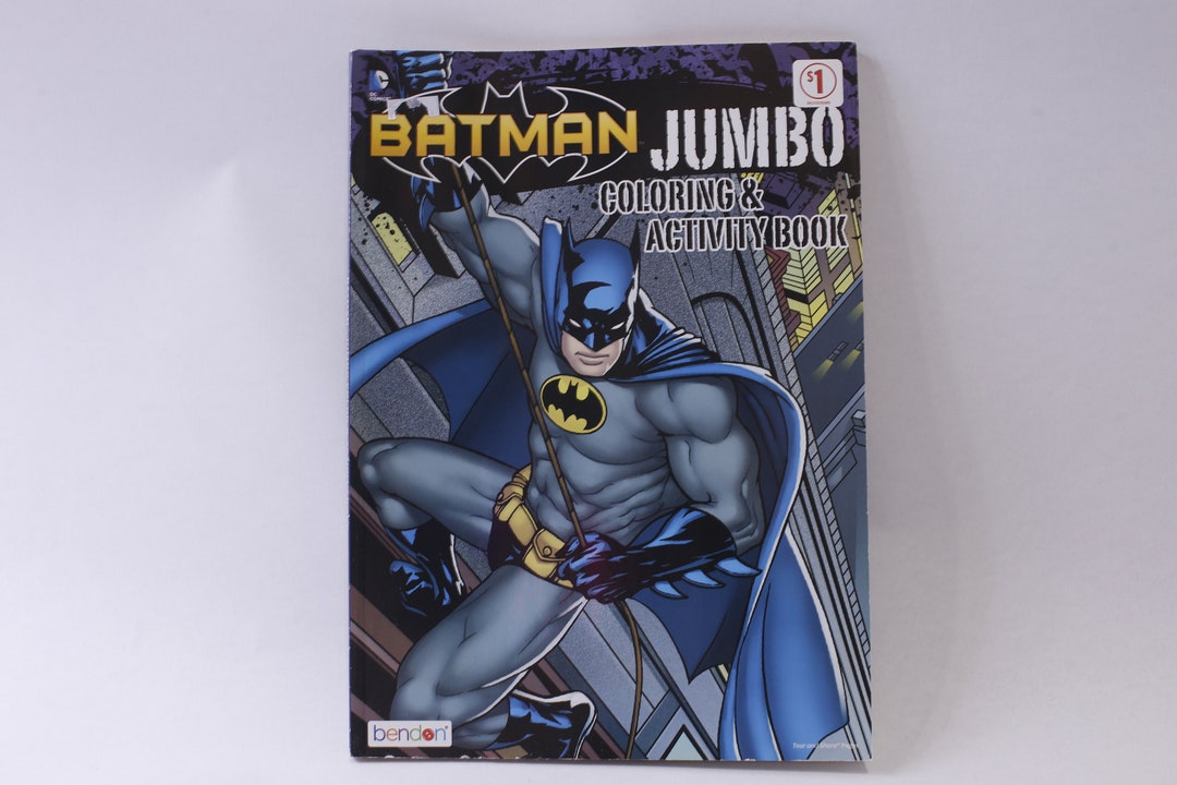 Batman, livro de atividades e colorir Jumbo não utilizado, Bendon, DC ...
