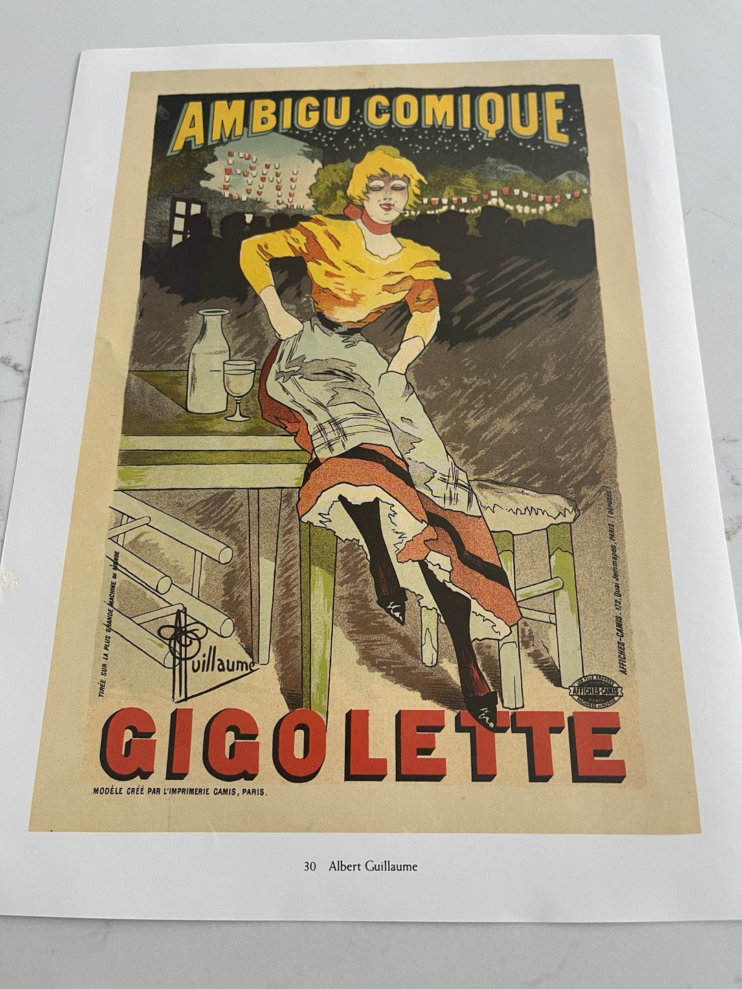 Ambigu Comique Gigolette Poster, Vintage French Theatre Advertisement ...