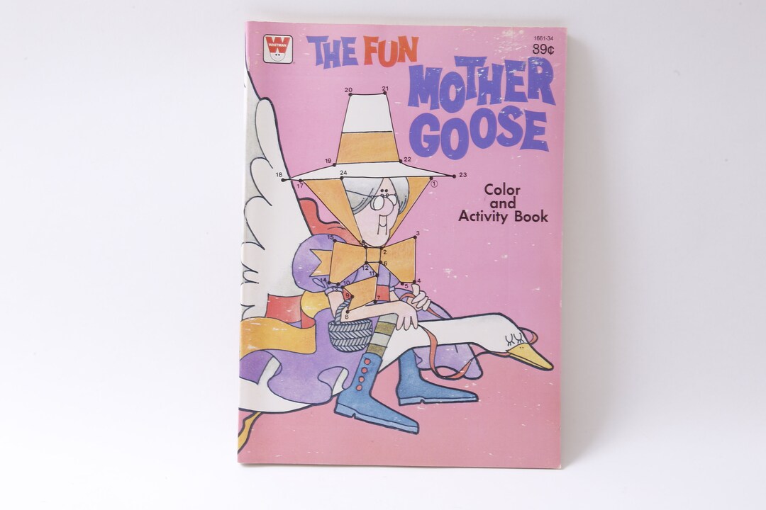 The Fun Mother Goose, Color and Activity Book, Vintage, Kids ...