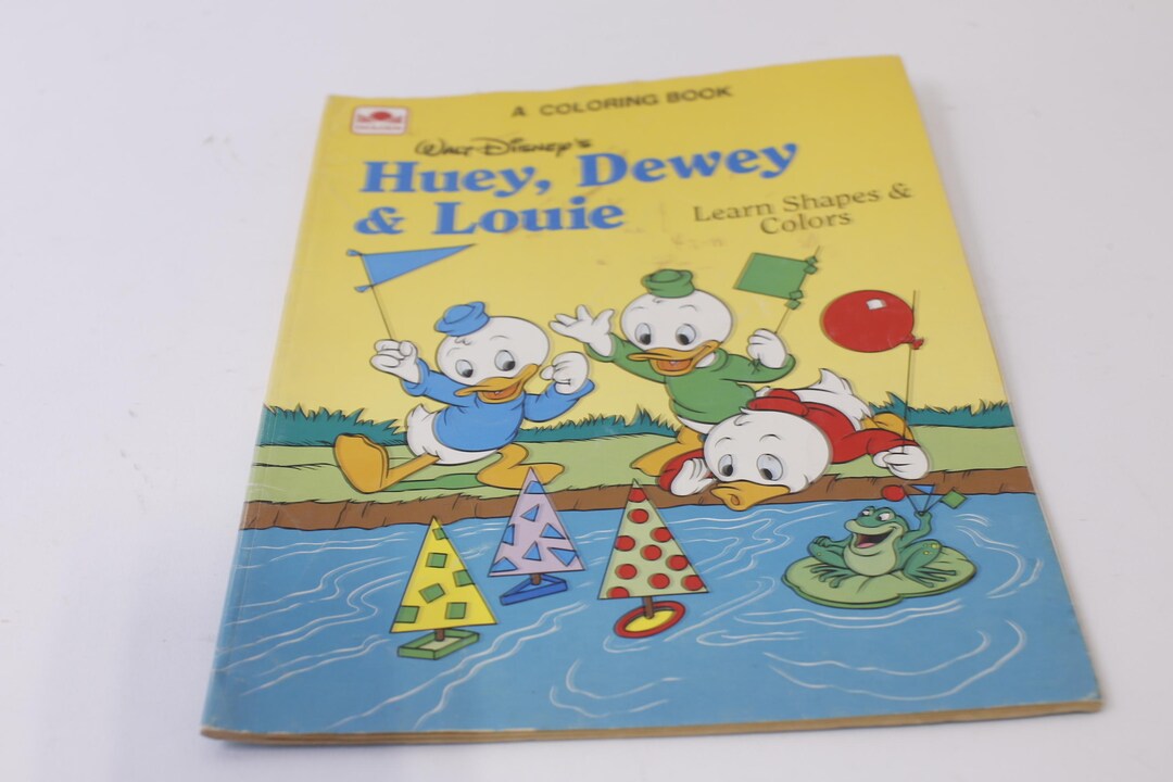 Ducktales, Uncolored Huey Dewey & Louie, Coloring Book, Golden, Disney ...