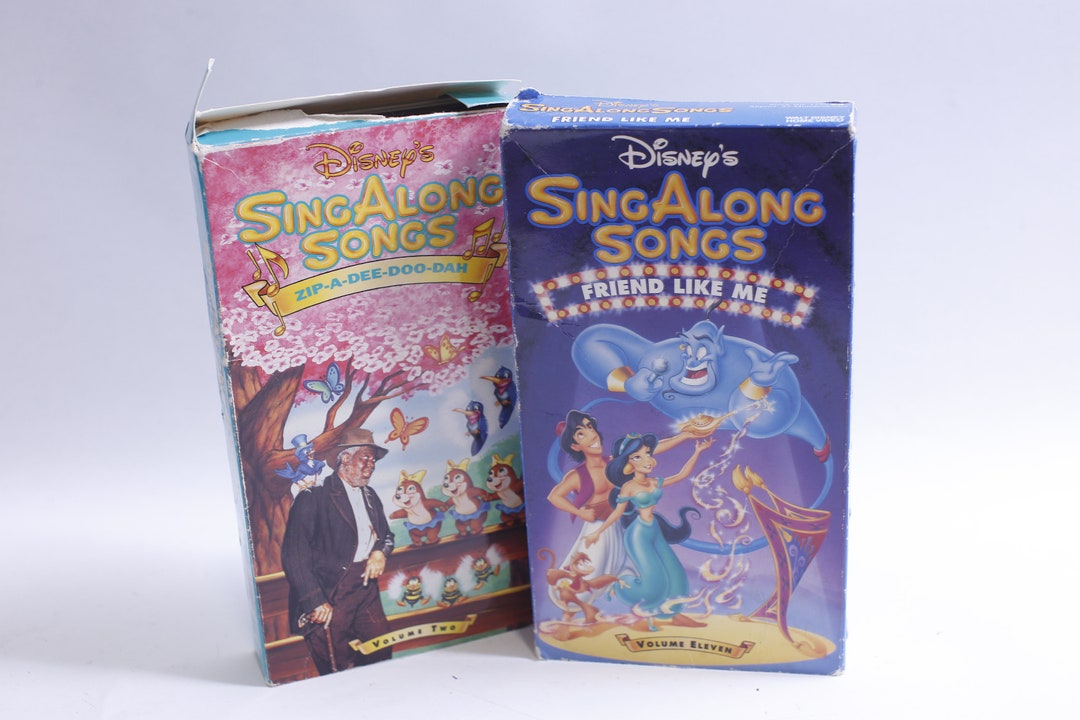 Walt Disney, Sing Along Songs, VHS, Set of Two, 1990s, Animation ...