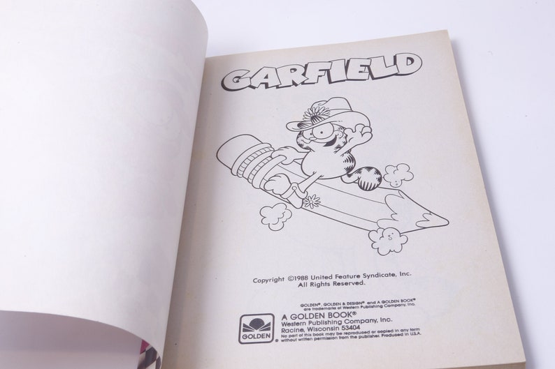 Garfield, Giant Color Activity Book, Golden Book, 1988, Vintage ...