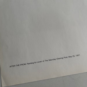 After the Prom, Artist is Norman Rockwell, Drawing, Poster, Collectible ...