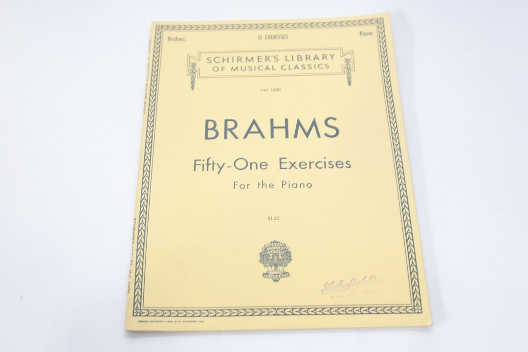 Brahms, Fifty-one Exercises for the Piano, Schimer, Musical Classics ...