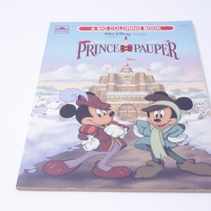 Walt Disney the Prince and the Pauper, Big Coloring Book, Golden, 1991 ...