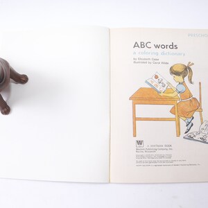 ABC Words, Coloring Dictionary, Educational, Learning, Vintage, Picture ...