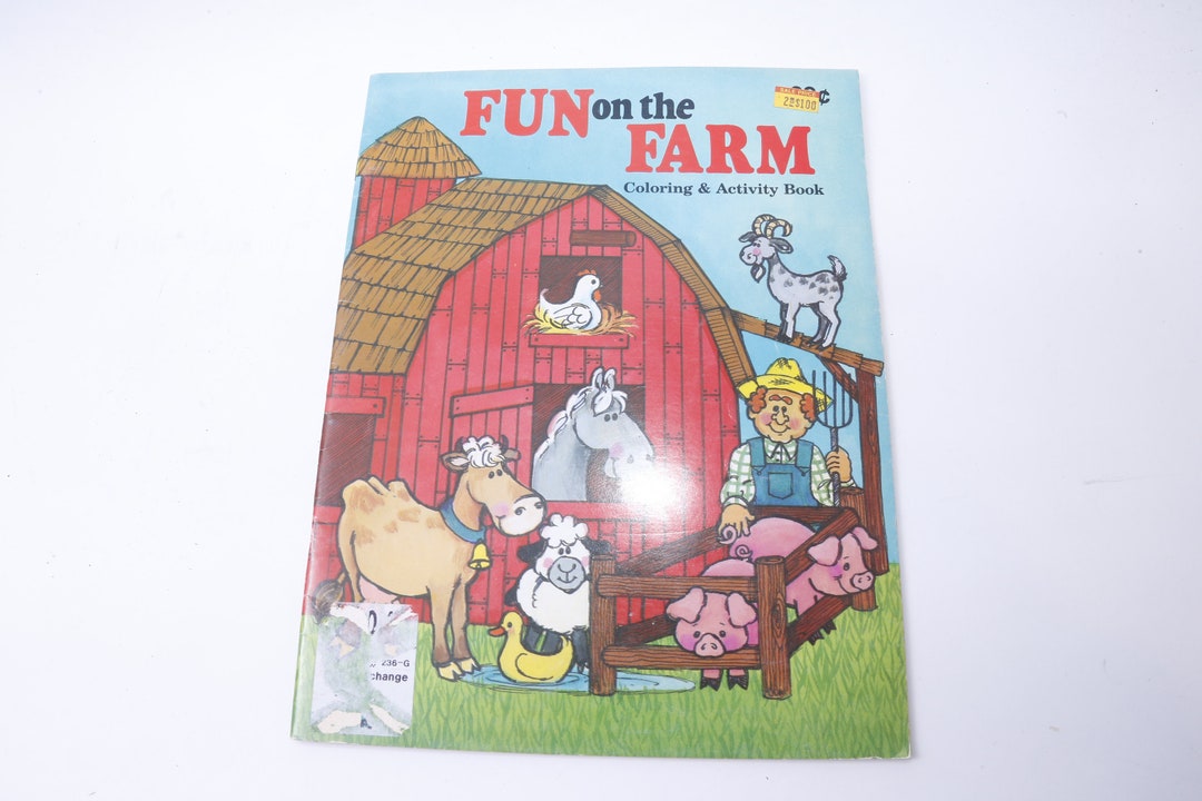 Fun on the Farm, Coloring & Activity Book, Animals, Vintage, Picture ...