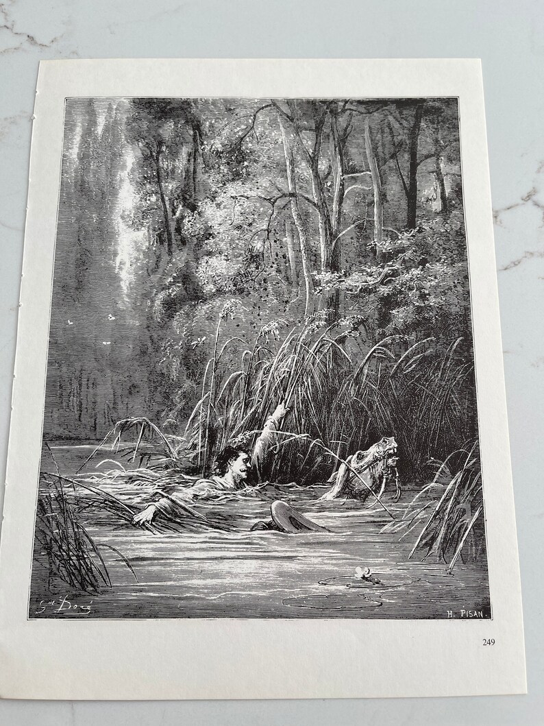 Gustave Dore, Baron Von Munchausen, Horse, Sinking, Graphics, Picture ...