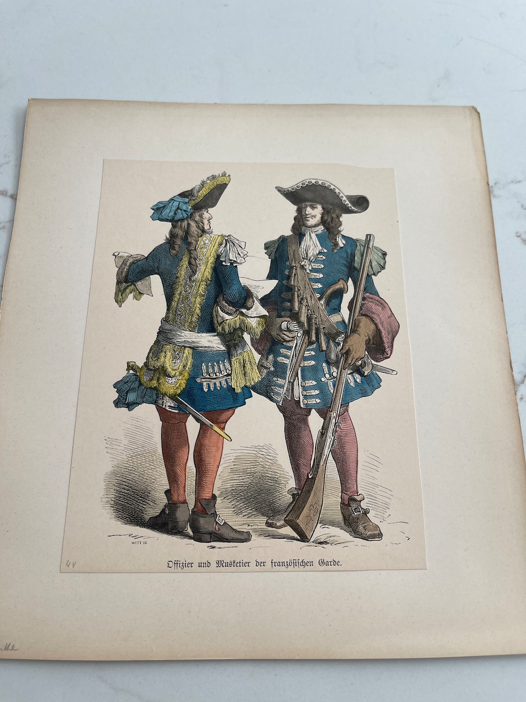 Officer and Musketeer of the French Guard, Military Uniform, 17th ...