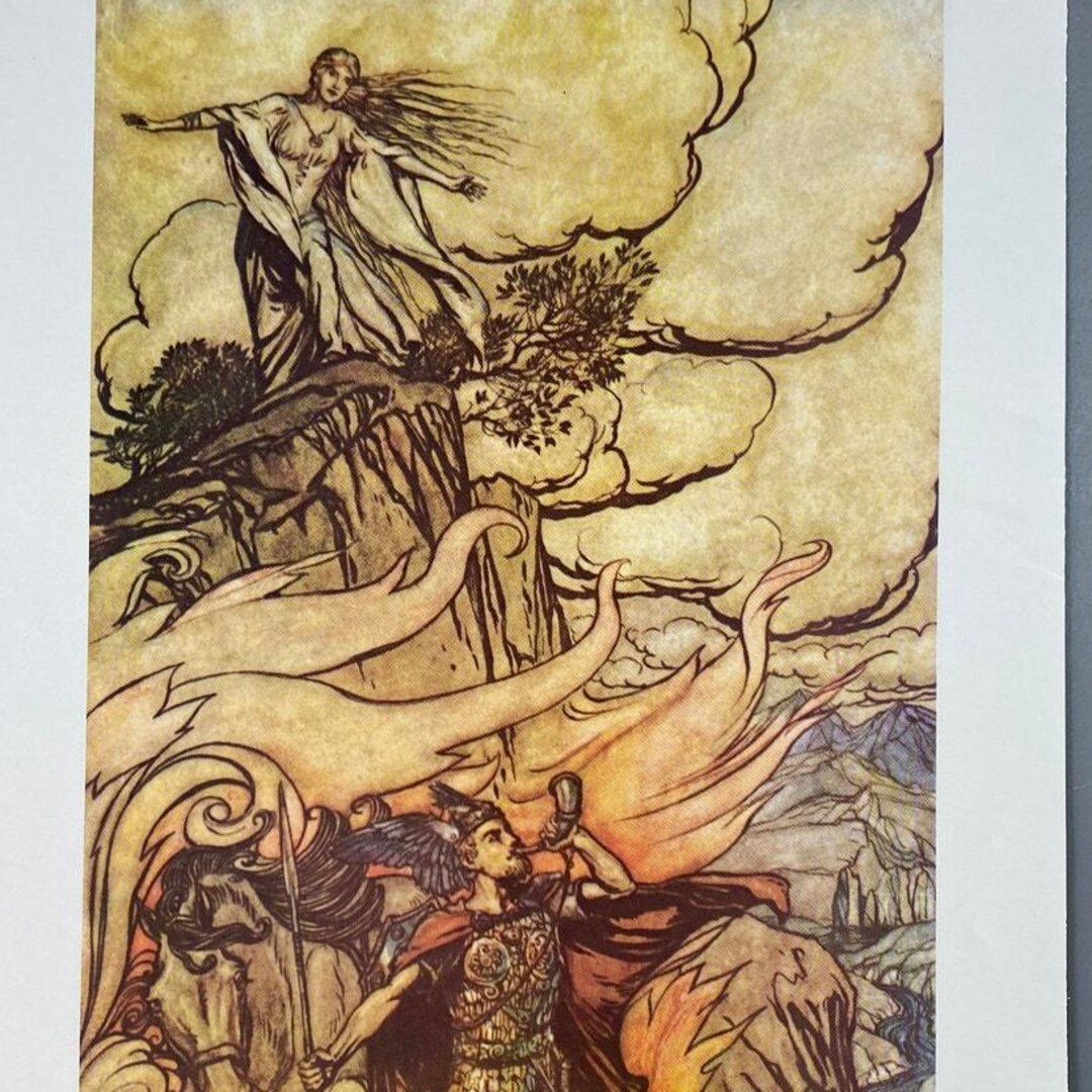Arthur Rackham, Siegfried Goes Off, Print, Drawing, Illustration, Book ...
