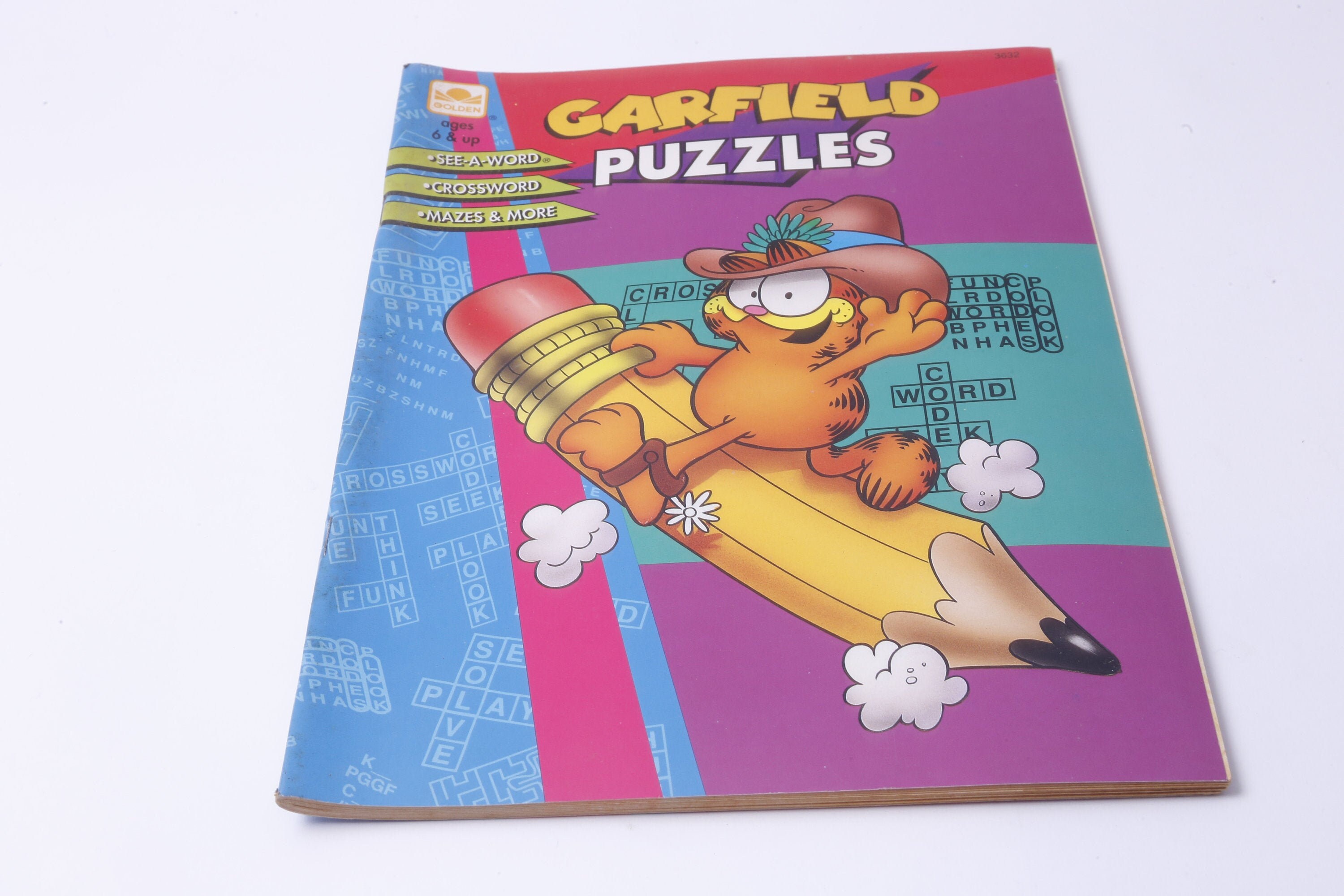 Garfield, Puzzles, Activity Book, Golden Book, 1991, Vintage, Picture ...