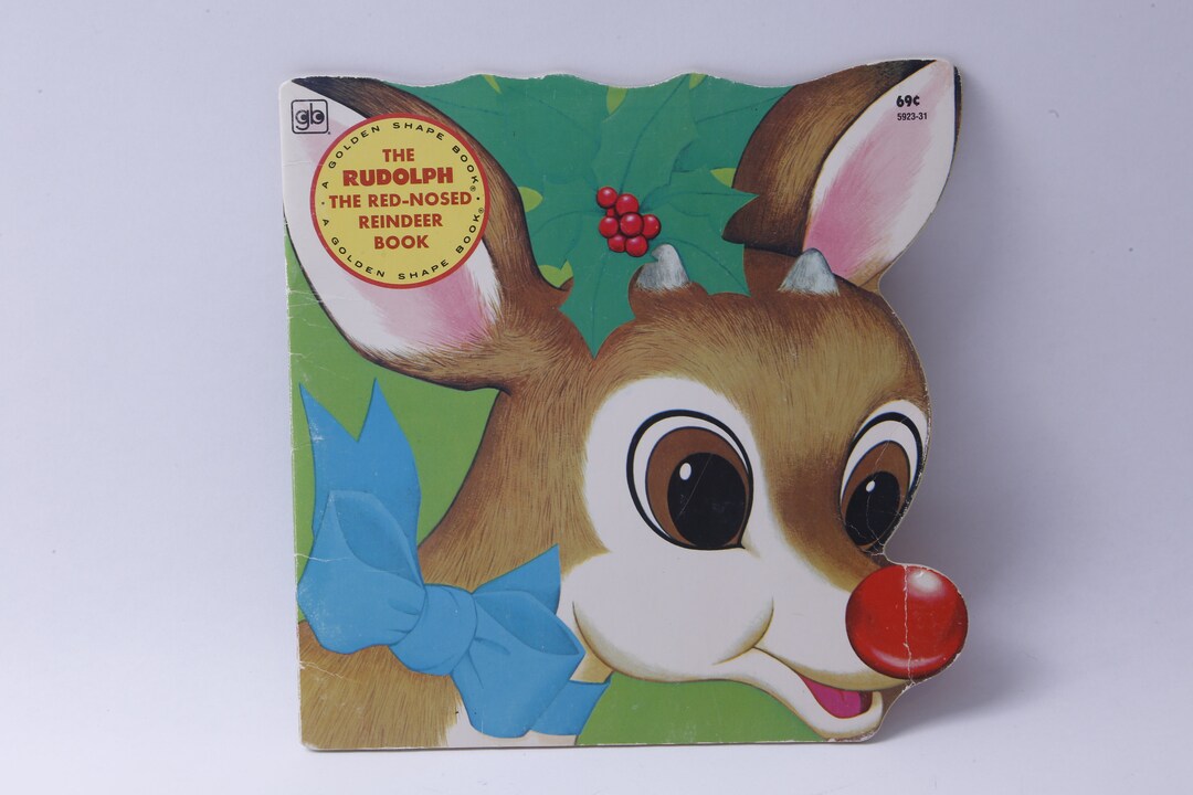 Rudolph, the Red-nosed Reindeer Book, Christmas, Golden Shape Book ...