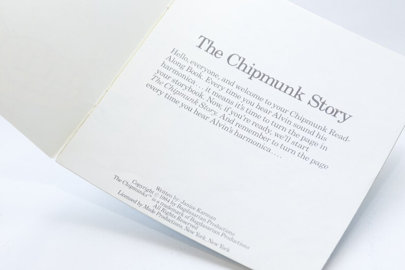 The Chipmunk Story, Kid Stuff, Janice Karman, 1984, Bagdasarian ...