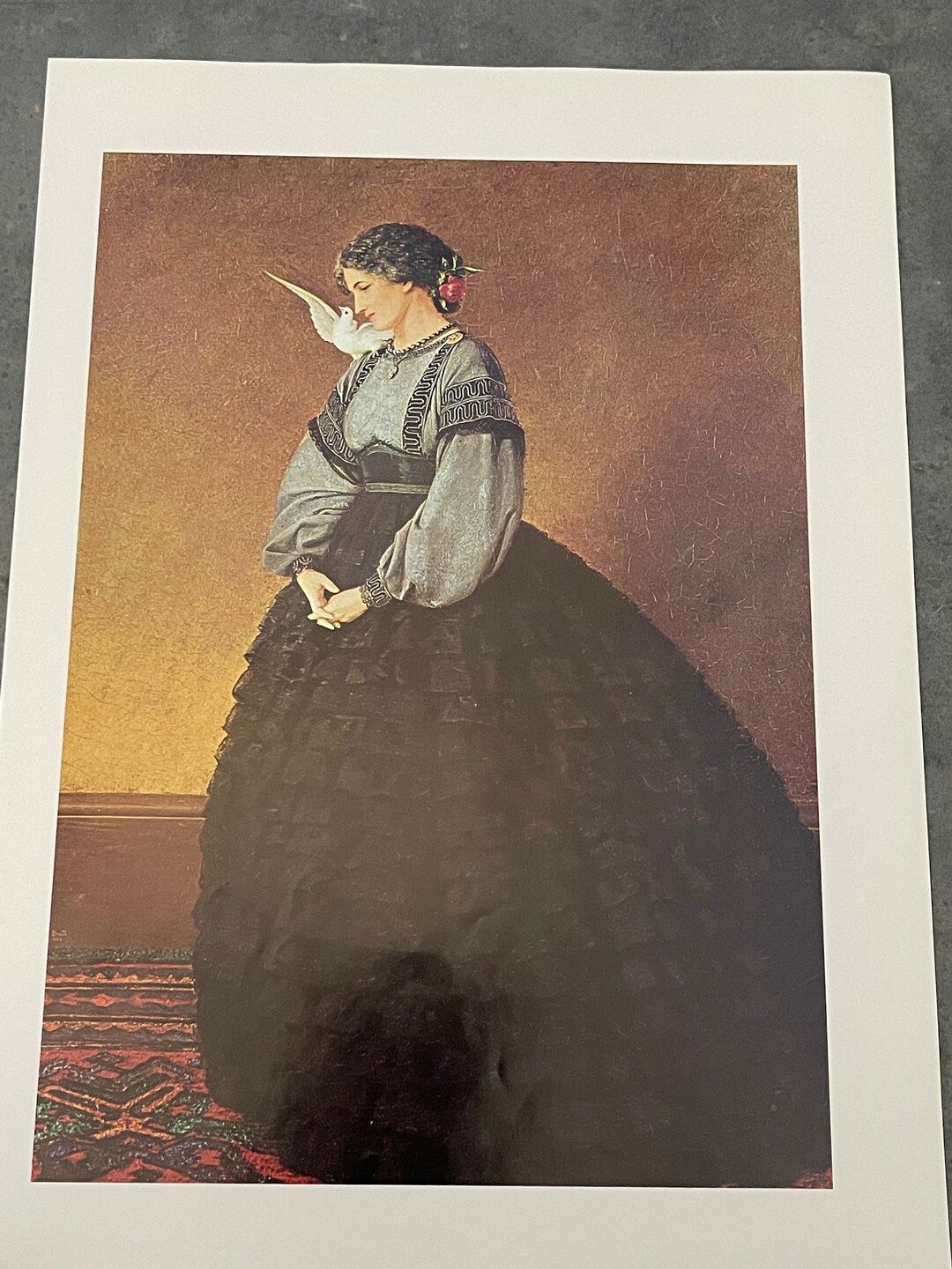 Lady With a Dove, John Brett, Portrait, Print, Reproduction, Painting ...
