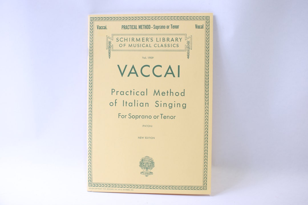 Vaccai, Vocal, Practical Method of Italian Singing, for Soprano or ...