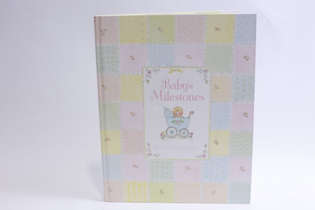 Baby Milestones, Record Book, Memories, Keepsake, Hardcover, Patchwork ...