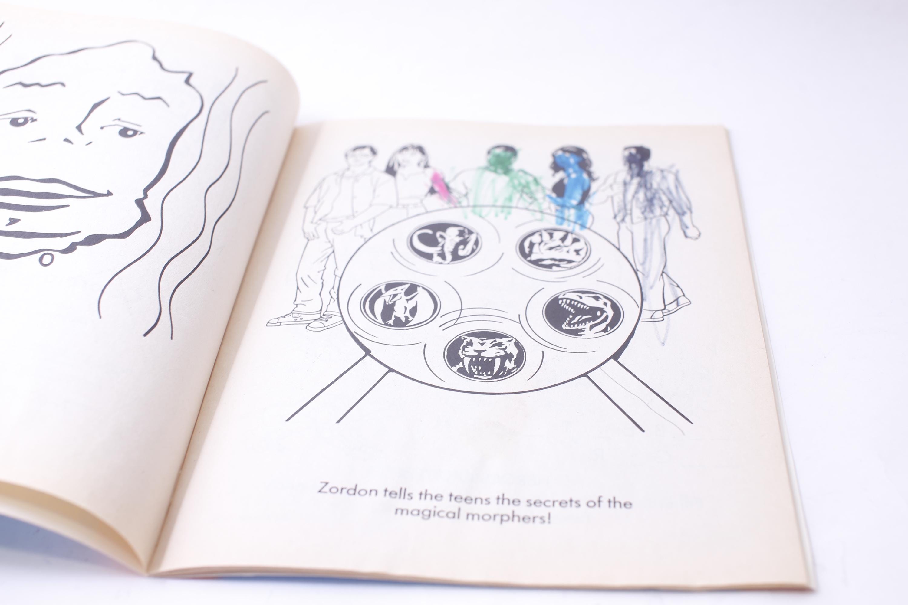 Uncolored Mighty Morphin Power Rangers, Coloring and Activity Book ...