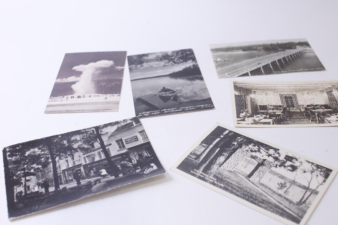 Vintage Postcards Set, Black and White, Architecture, Sightseeing ...