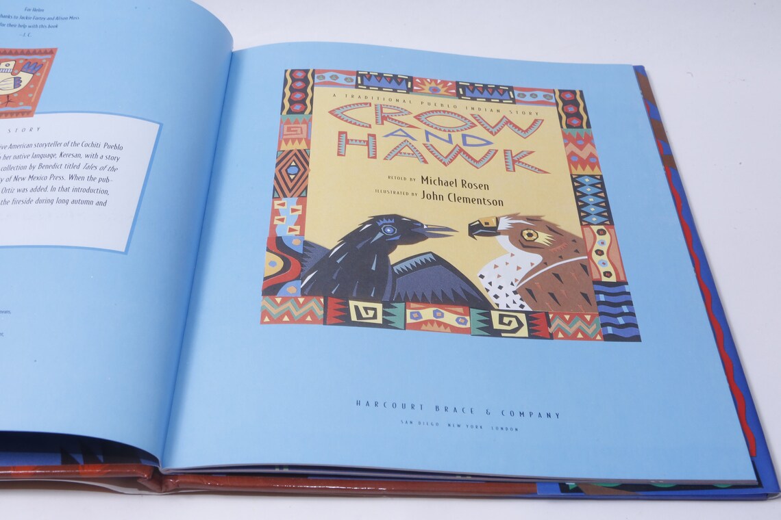 Crow and Hawk, Pueblo Indian Story, Michael Rosen, John Clementson ...