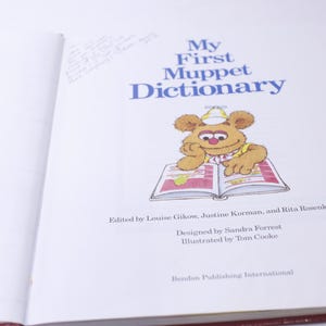 My First Muppet Dictionary, Picture Book, Muppet Babies, Illustrated by ...